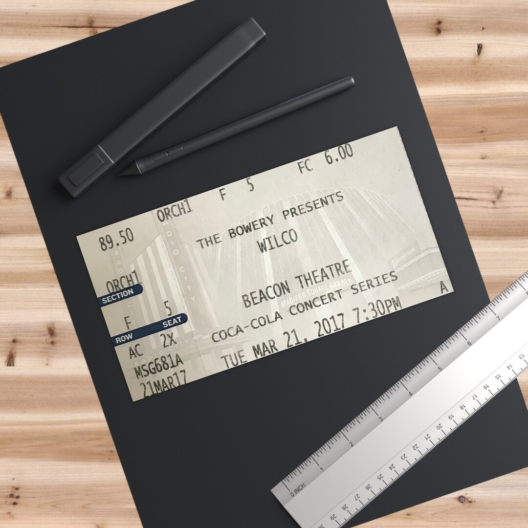 Wilco March 21, 2017 Ticket Stub Sticker - Etsy