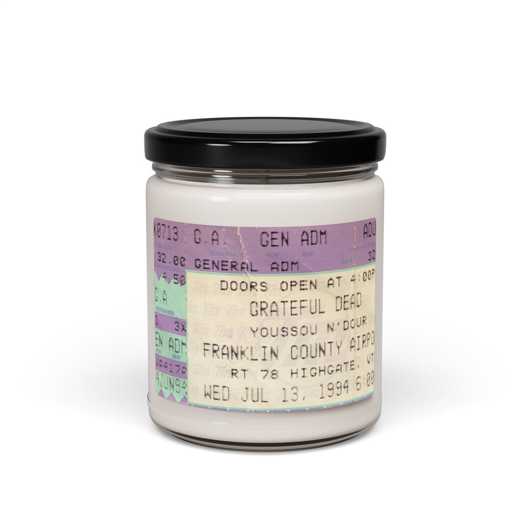 Grateful Dead July 13, 1994 9oz Scented Soy Candle - Etsy