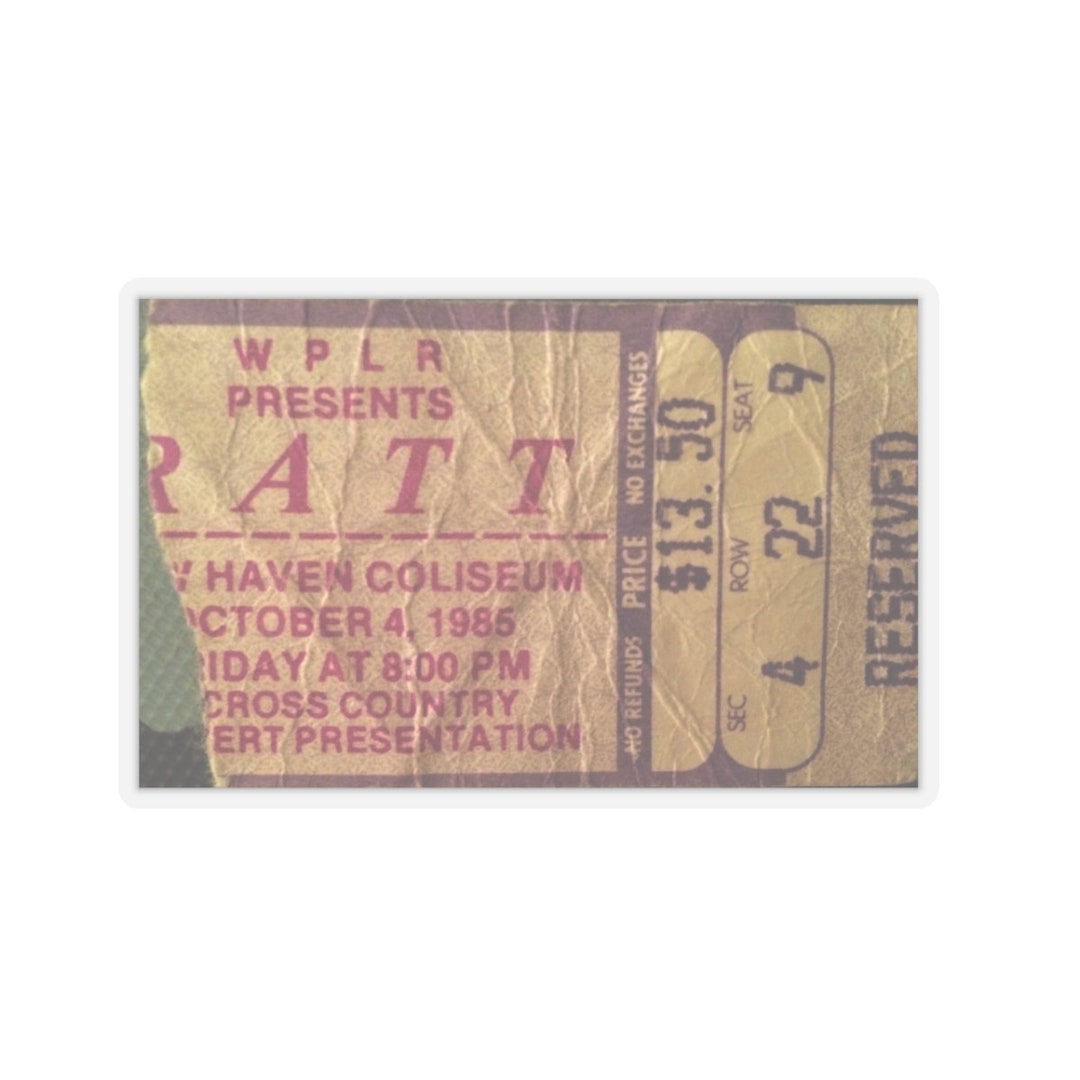 RATT Ticket Stub Sticker - Etsy