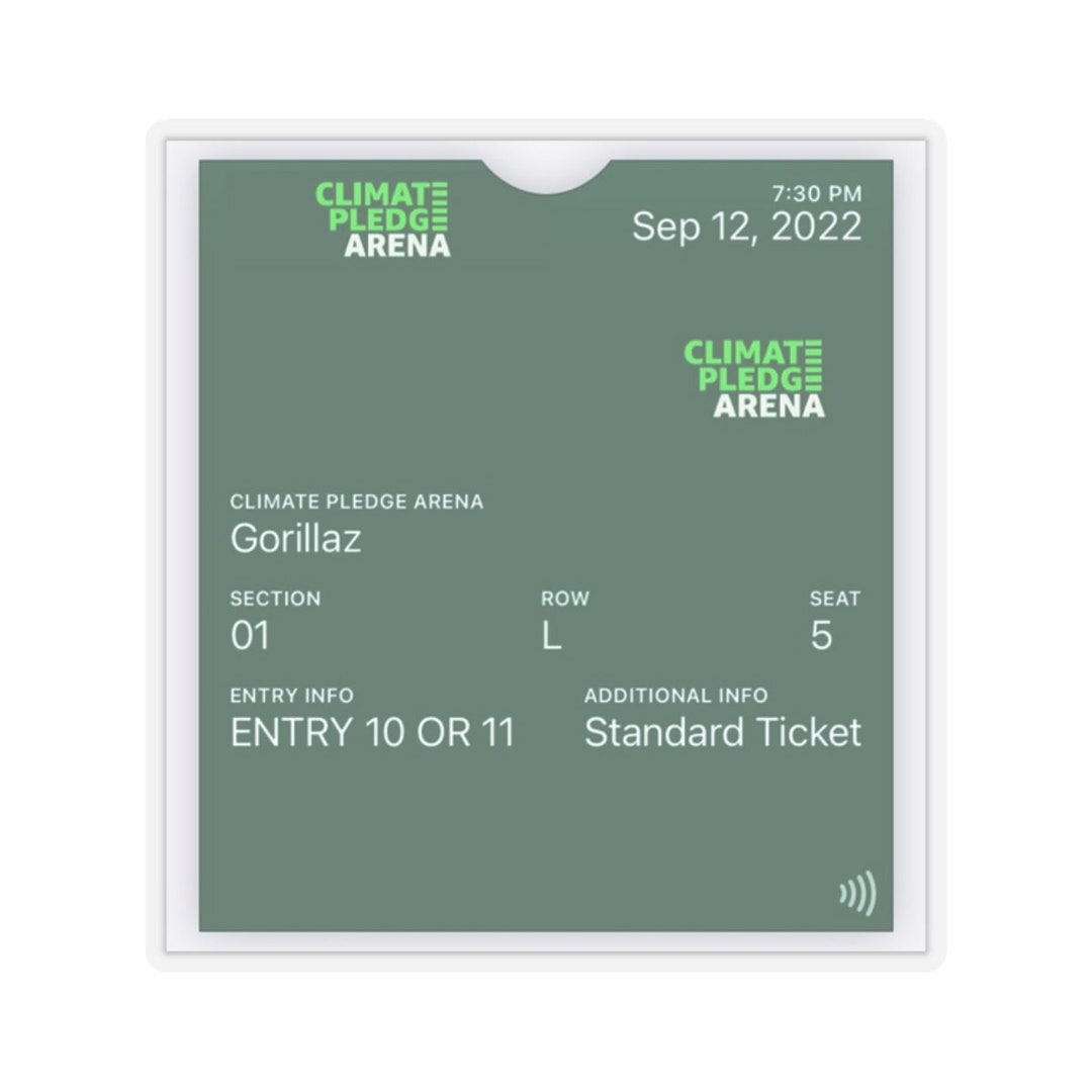 Gorillaz Ticket Stub Sticker - Etsy