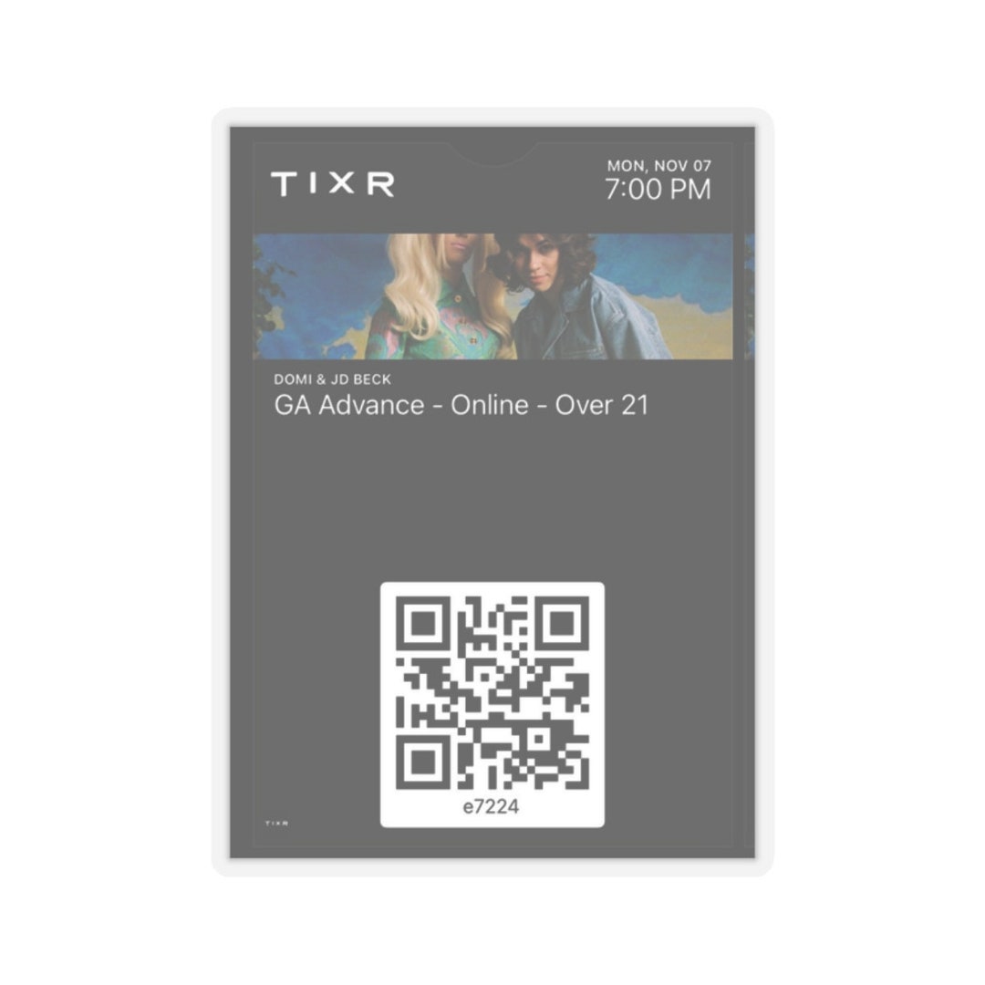Domi and JD Beck Ticket Stub Sticker - Etsy