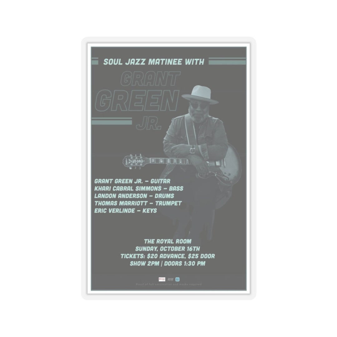 Grant Green Jr Concert Poster Sticker - Etsy