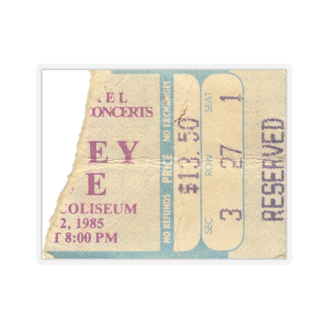 Motley Crue Ticket Stub Sticker - Etsy