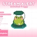 Frog Streamalert Pack Animated | Cute Kawaii Stream Mascot Frog OBS ...