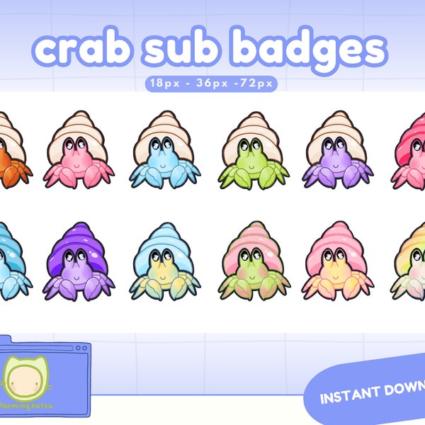 Crab Twitch Emotes - Etsy