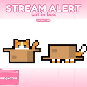 Cat Streamalert Pack Animated | Cute Kawaii Stream Mascot Kitty OBS ...