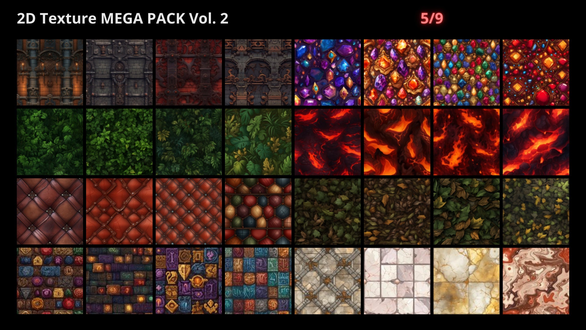 2D Seamless Tileable Textures Megapack Vol 2 - Etsy