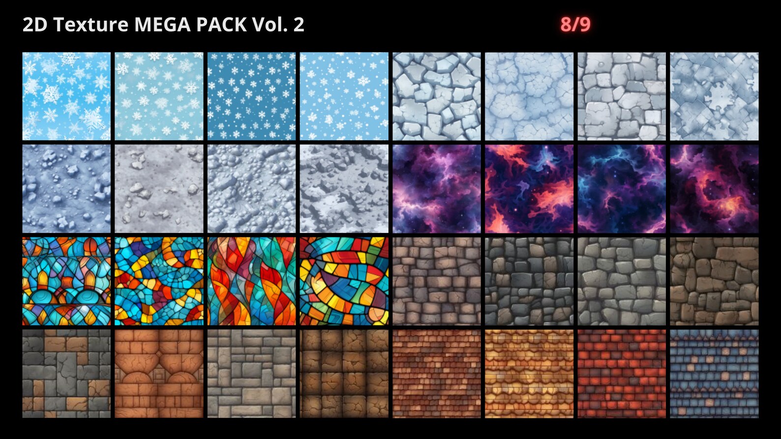 2D Seamless Tileable Textures, Megapack - Vol 2 - Etsy