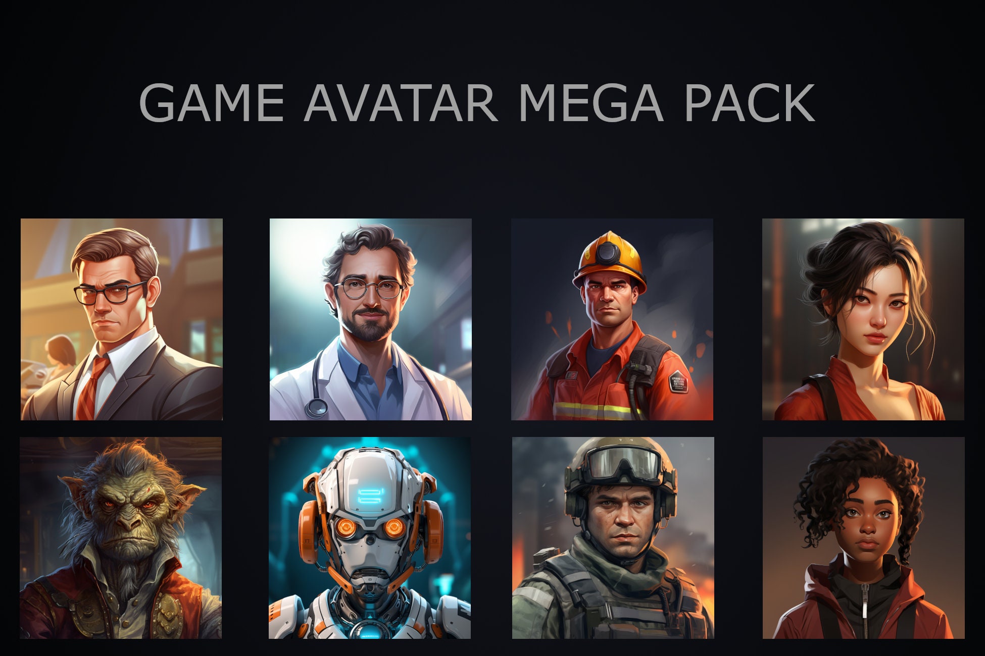 2D Game Character Avatar Icons Mega Pack - Etsy