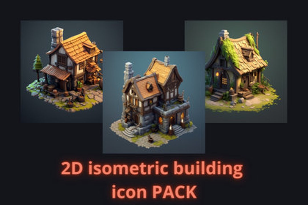 2D Isometric RPG LOL Styled Building Pack - Etsy