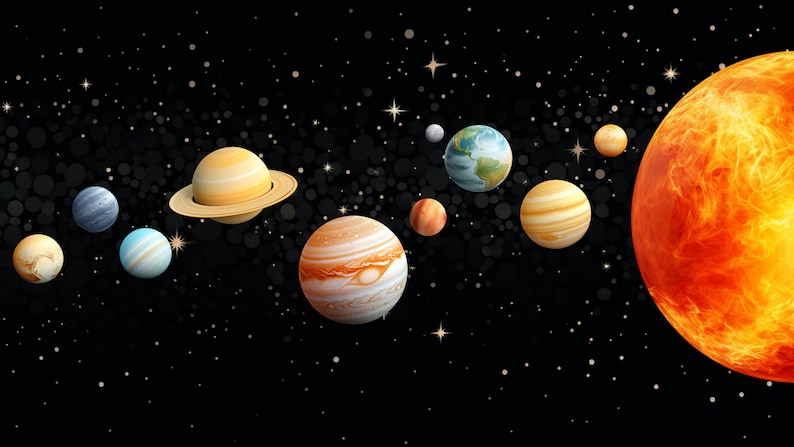 2D Solar System Realistic Pack - Etsy