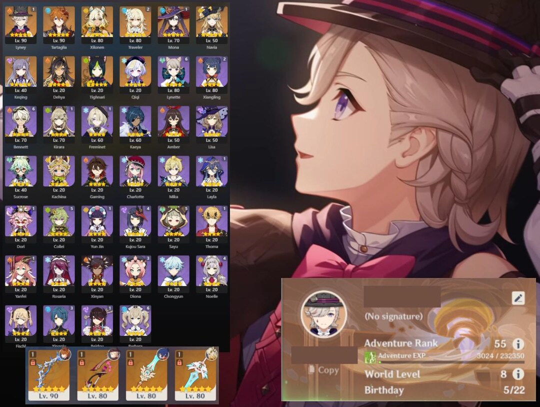 Genshin Impact Hobbyasia Serverar5515 X 5star Lyneyc1 Tartaglia ...