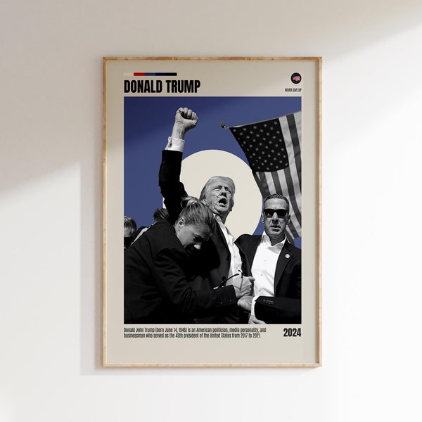 Donald Trump Fight Poster - Etsy
