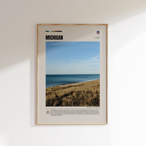 Michigan Poster - Etsy