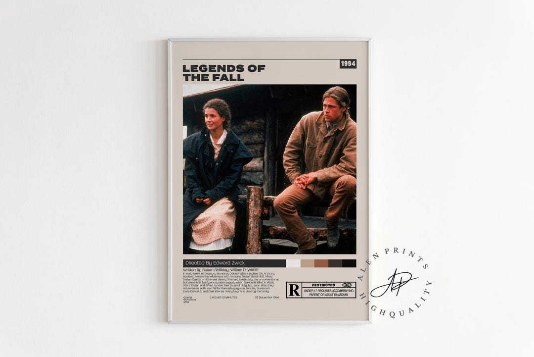 Legends of the Fall, Edward Zwick, Minimalist Movie Poster, Vintage ...