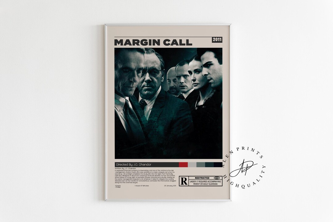 Margin Call Poster, J.C. Chandor, Minimalist Movie Poster, Vintage Retro Art Print, Wall Art ...