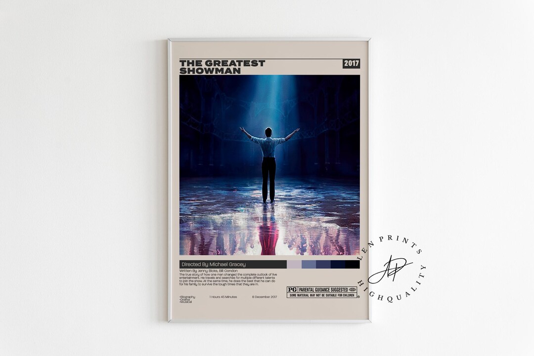 The Greatest Showman, Michael Gracey, Minimalist Movie Poster, Vintage ...