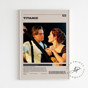 Titanic,james Cameron,minimalist Movie Poster, Vintage Retro Art Print ...