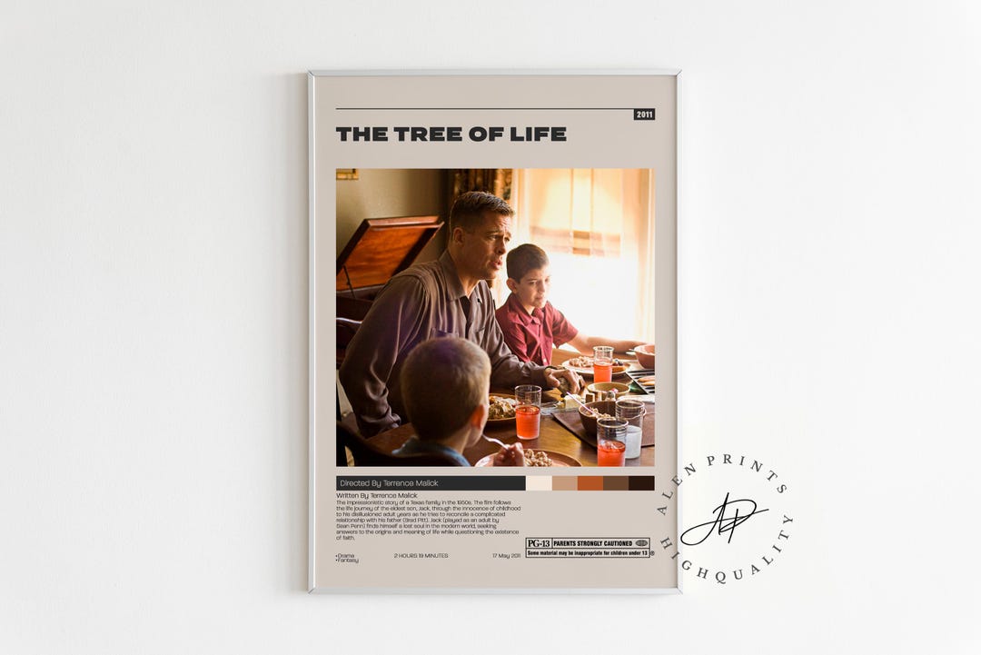 The Tree of Life,terrence Malick,minimalist Movie Poster, Vintage Retro ...