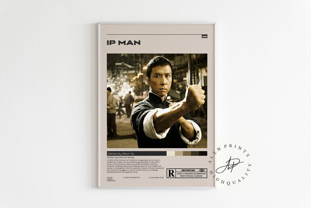 Ip Man Poster,wilson Yip, Minimalist Movie Poster, Vintage Retro Art Print, Wall Art Print,home ...