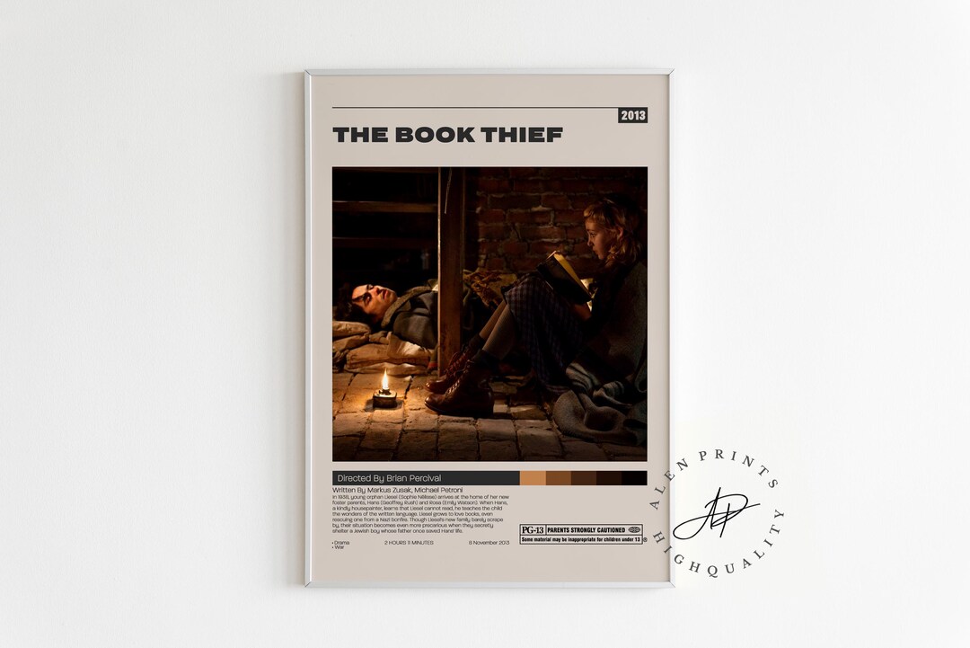 The Book Thief,brian Percival, Minimalist Movie Poster, Vintage Retro ...