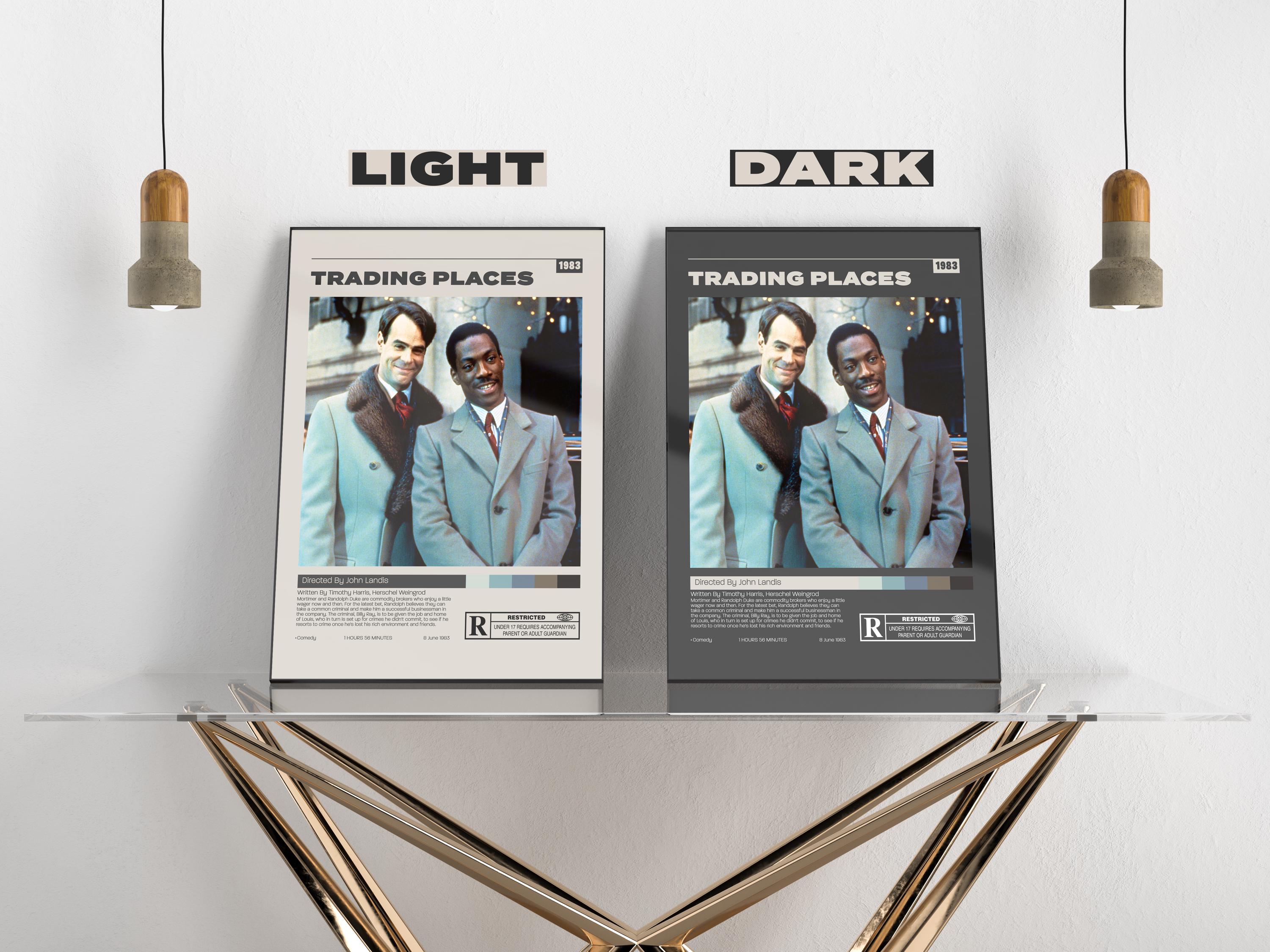 Trading Places Poster, John Landis, Minimalist Movie Poster, Vintage ...