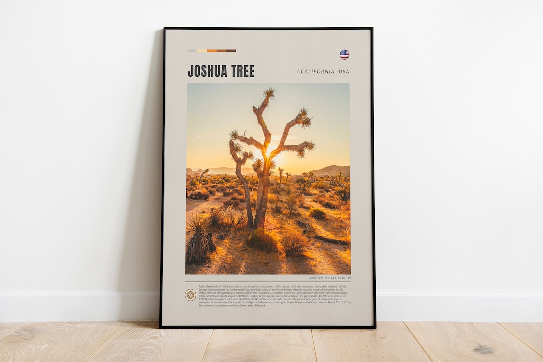Joshua Tree National Park Poster, California Print, Joshua Tree Photo ...