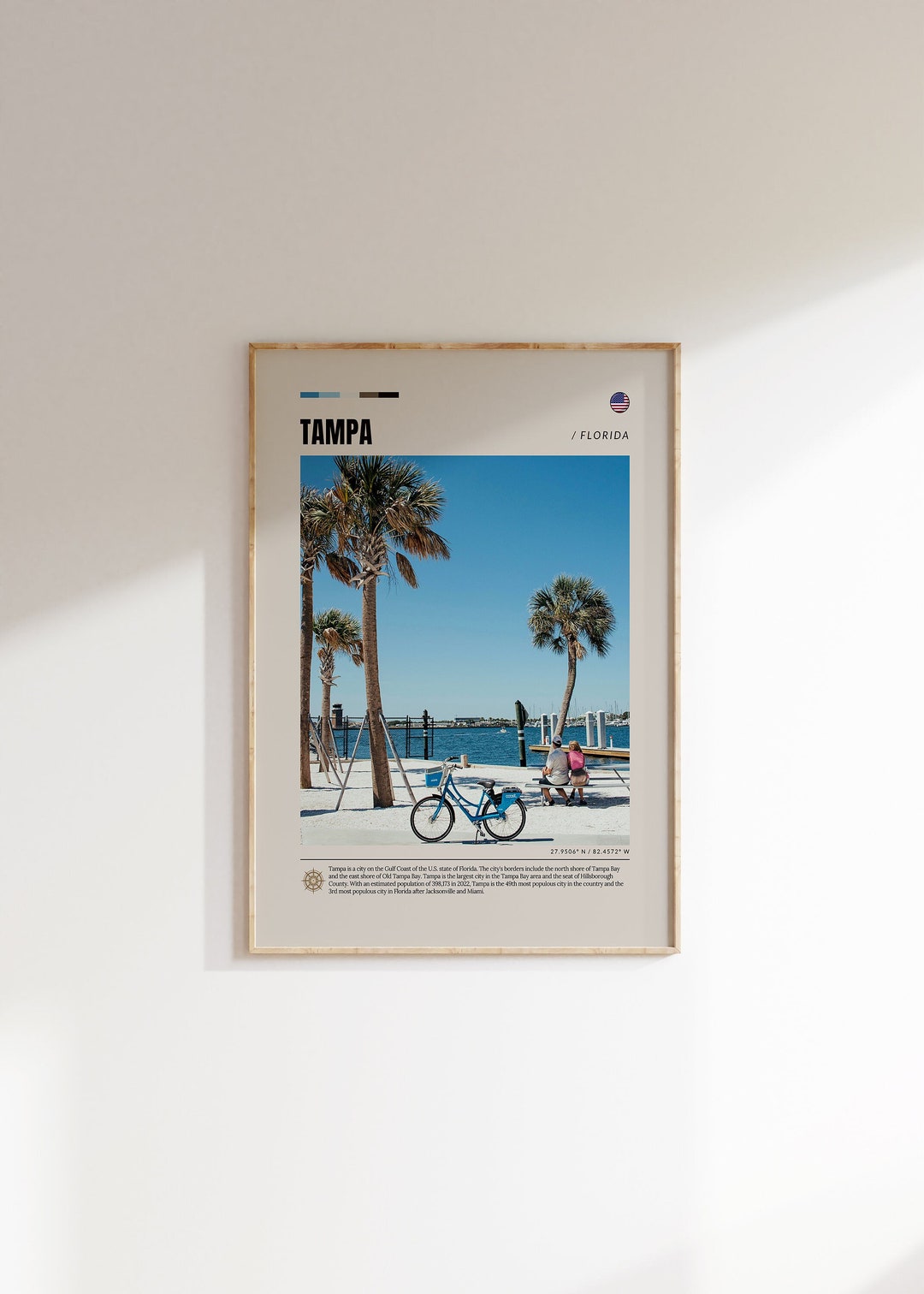 Tampa Poster, Florida Print, Tampa Photo, Travel Poster, Mid Century ...