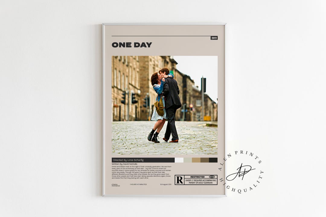 One Day, Lone Scherfig, Minimalist Movie Poster, Vintage Retro Art Print, Wall Art Print,home ...