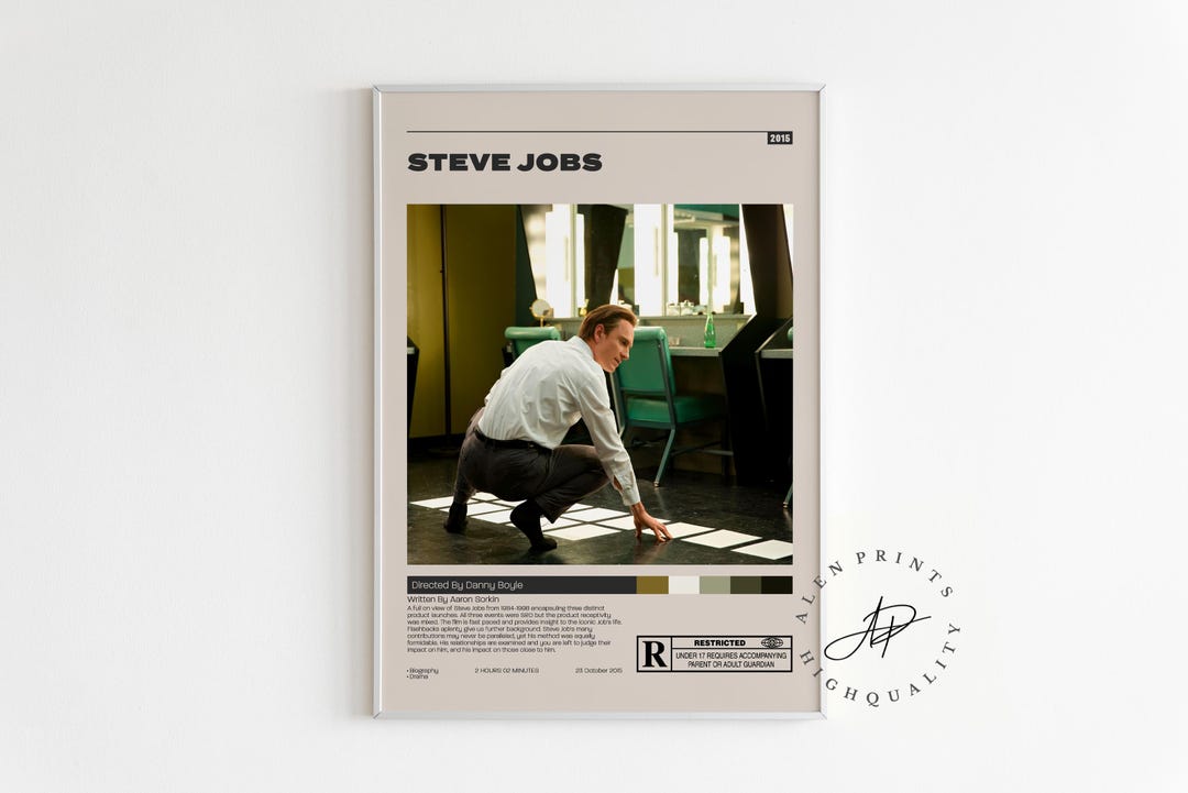 Steve Jobs Movie Poster, Danny Boyle, Minimalist Movie Poster, Vintage ...