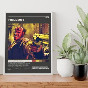 Hellboy Poster,guillermo Del Toro, Minimalist Tv Series, Vintage Retro ...
