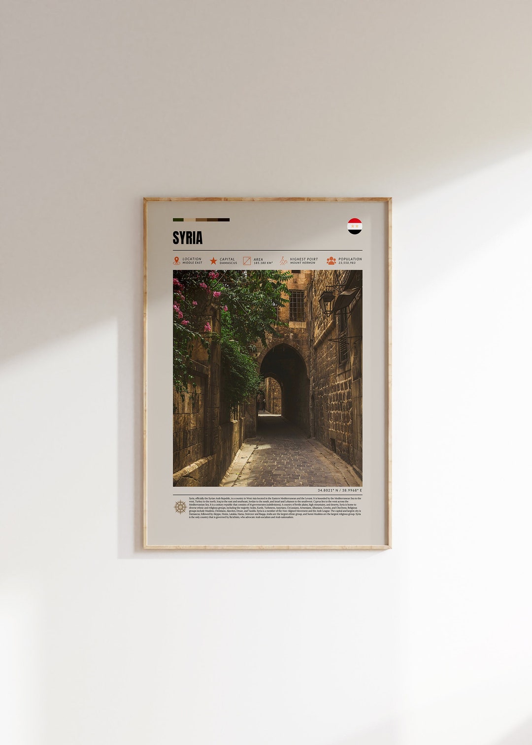 Syria Poster Damascus Print Syria Photo Travel Poster Mid - Etsy