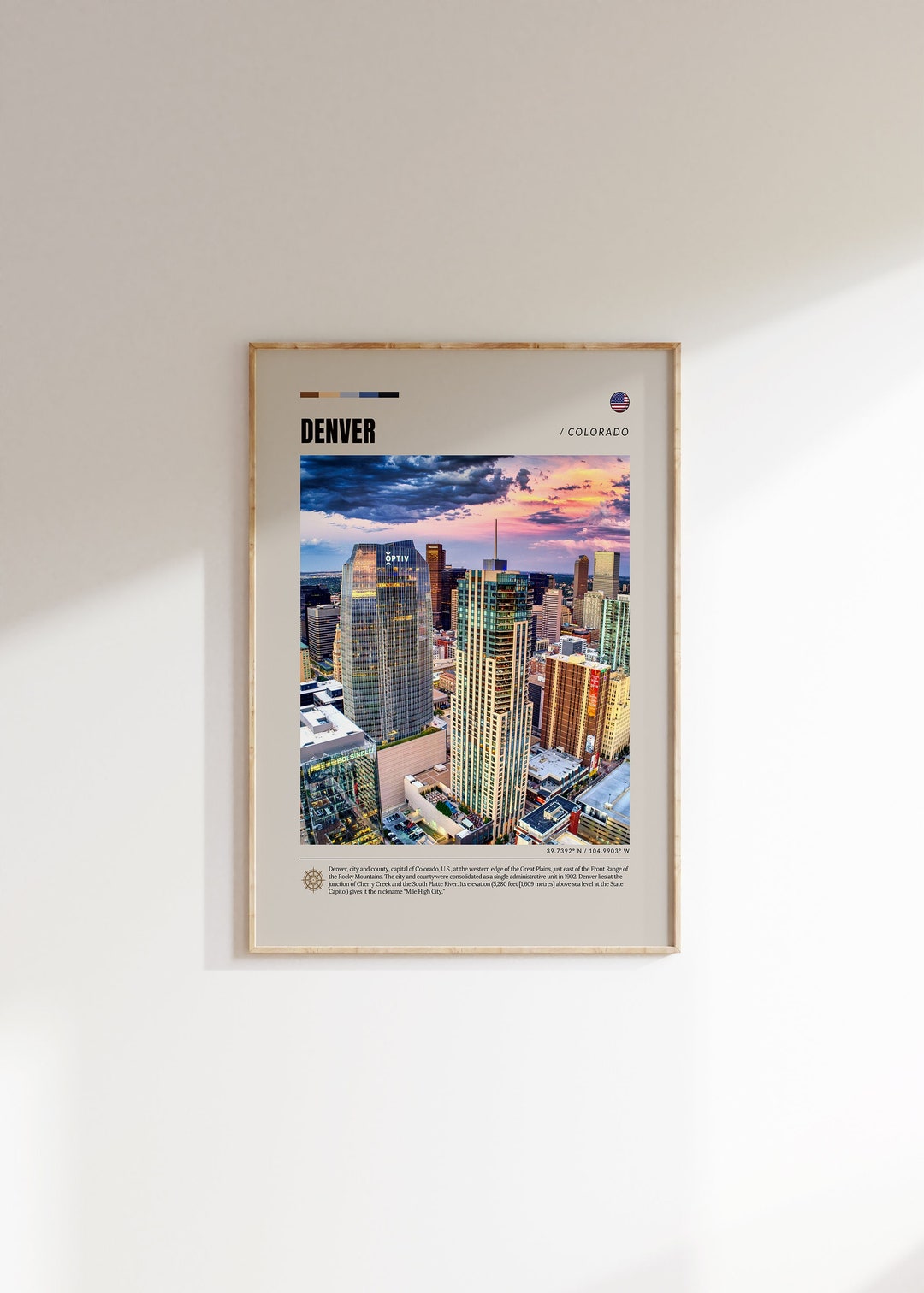 Denver Poster, Denver Print, Denver Photo, Travel Poster, Mid Century ...