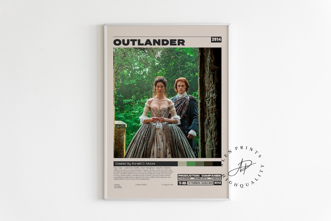 Outlander Poster, Ronald D. Moore, Minimalist Tv Series, Vintage Retro ...