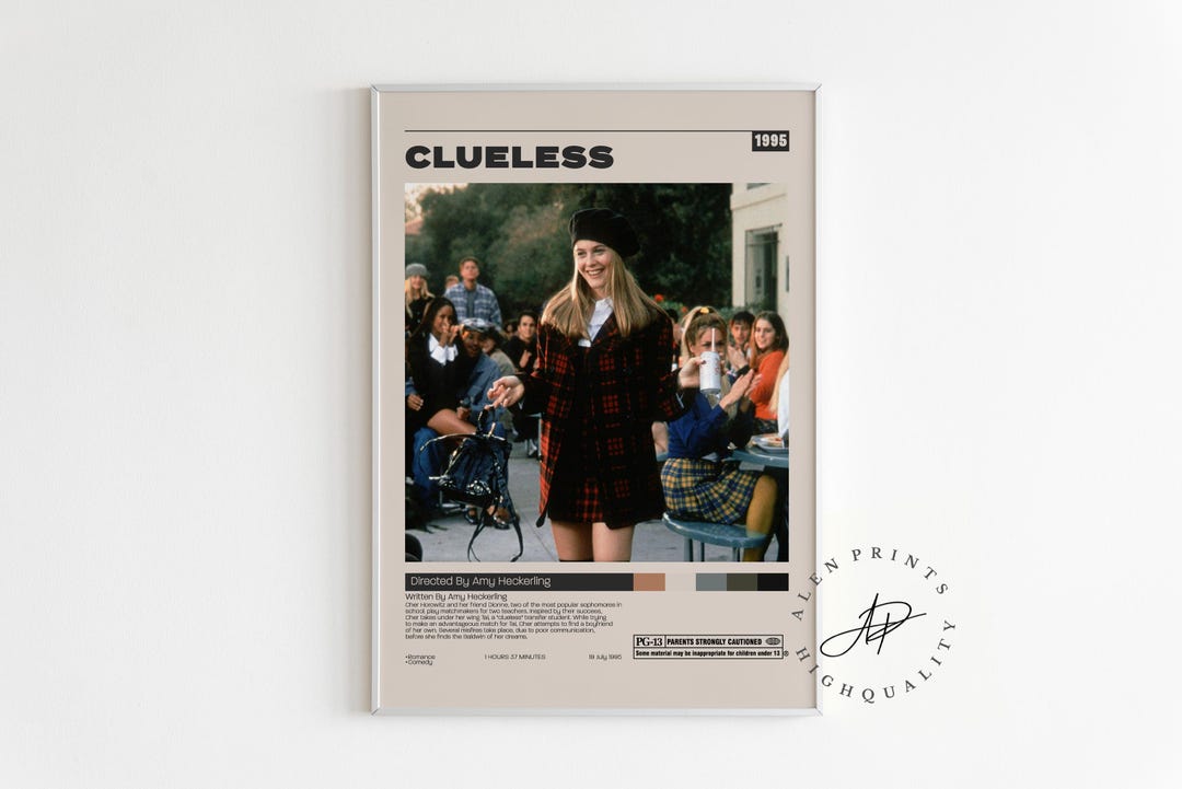 Clueless Poster, Amy Heckerling, Minimalist Movie Poster, Vintage Retro ...