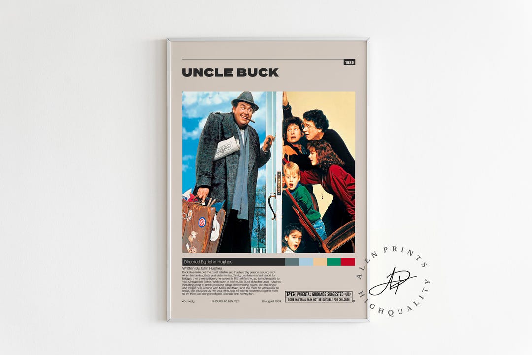 Uncle Buck,john Hughes,minimalist Movie Poster, Vintage Retro Art Print ...