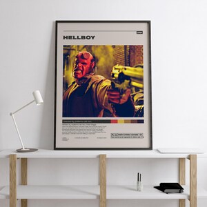 Hellboy Poster,guillermo Del Toro, Minimalist Tv Series, Vintage Retro ...