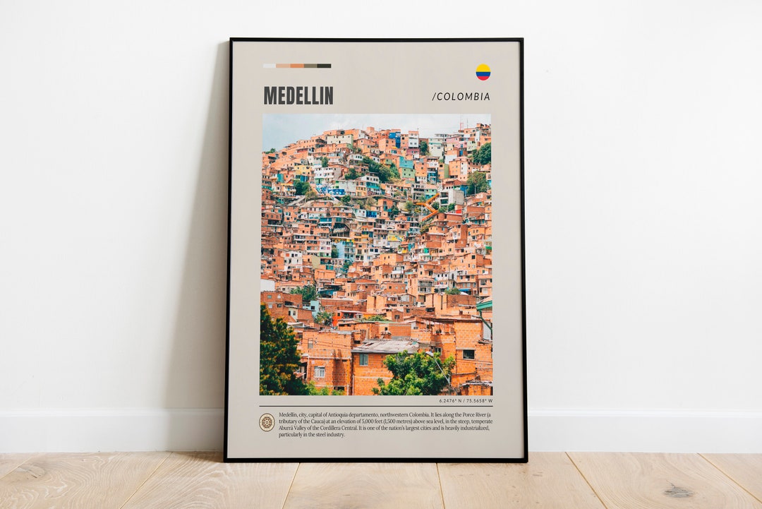 Medellin Poster, Colombia Print, Medellin Photo, Travel Poster, Mid ...