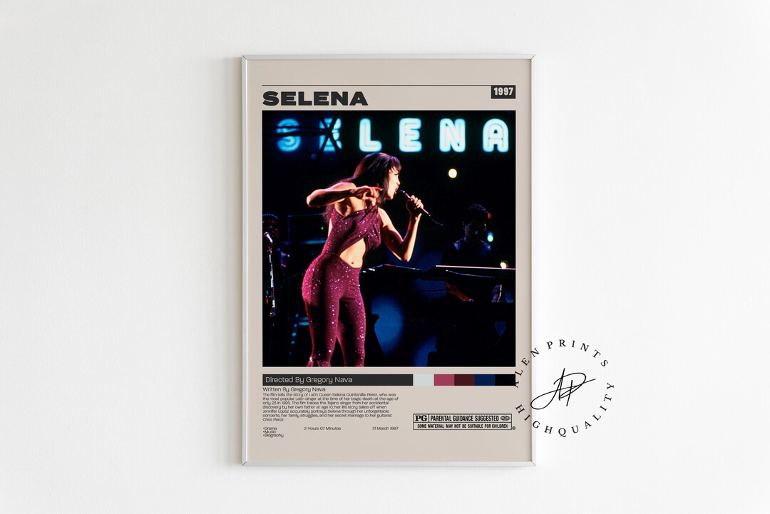 Selena Poster, Gregory Nava, Minimalist Movie Poster, Vintage Retro Art ...