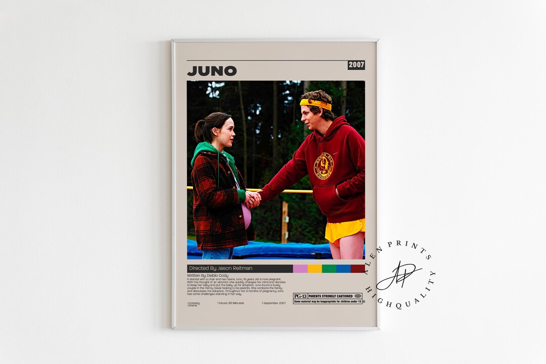 Juno Movie Poster, Jason Reitman, Minimalist Movie Poster, Vintage ...