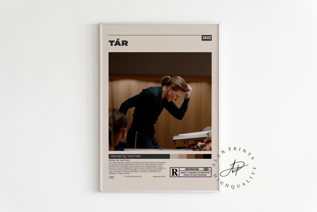Tár Movie Poster, Todd Field, Minimalist Movie Poster, Vintage Retro ...