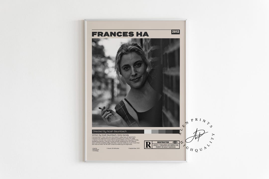 Frances Ha Poster, Noah Baumbach, Minimalist Movie Poster, Vintage ...
