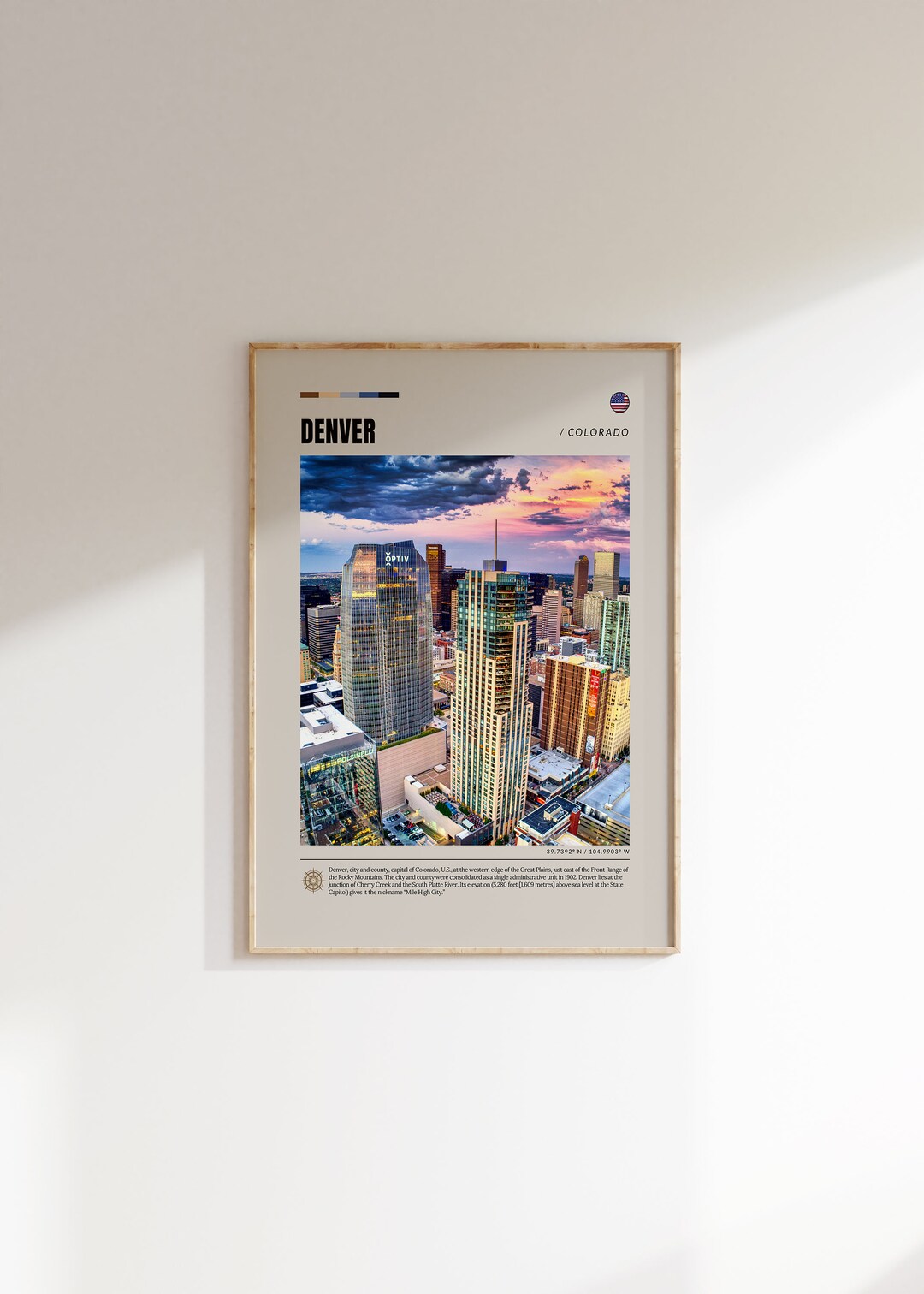 Denver Poster Denver Print Denver Photo Travel Poster Mid - Etsy