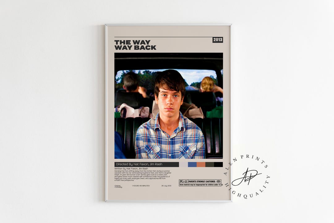 The Way Way Back, Nat Faxon, Jim Rash, Minimalist Movie Poster, Vintage ...