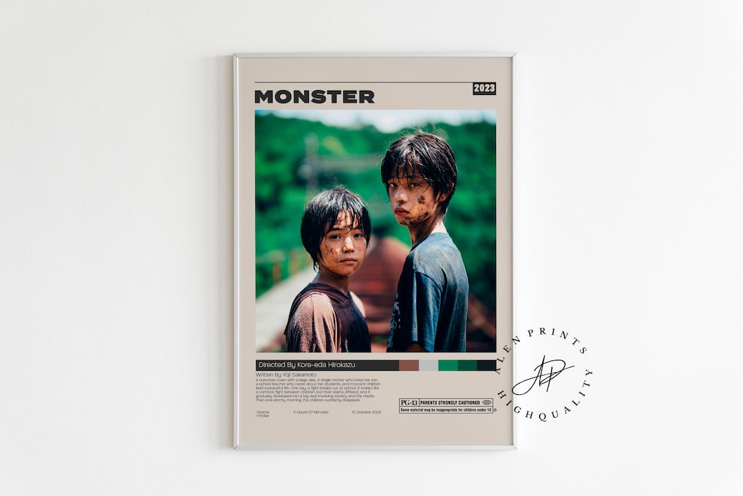 Monster Movie Poster, Hirokazu Koreeda, Minimalist Movie Poster ...