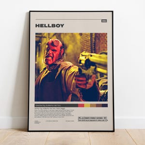 Hellboy Poster,guillermo Del Toro, Minimalist Tv Series, Vintage Retro ...