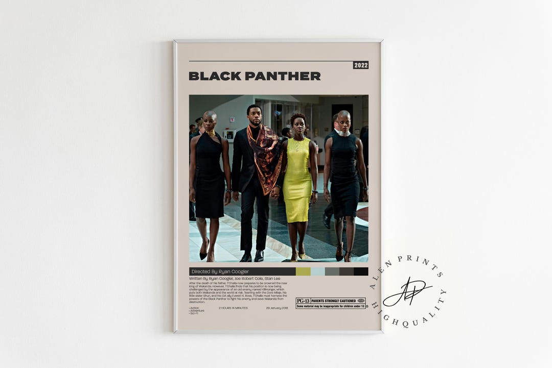 Black Panther Poster,ryan Coogler, Minimalist Movie Poster, Vintage ...