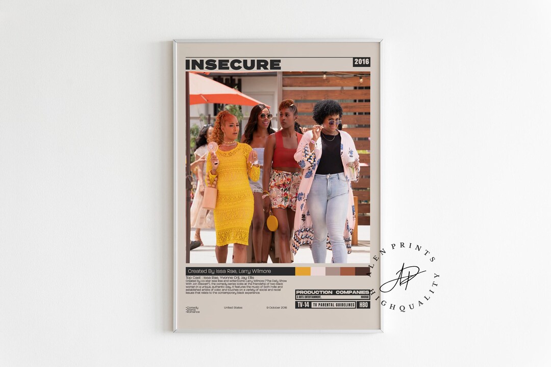 Insecure Poster, Issa Rae, Minimalist Tv Series, Vintage Retro Art ...
