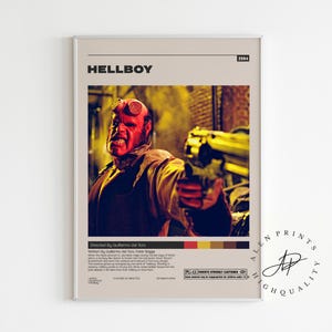 Hellboy Poster,guillermo Del Toro, Minimalist Tv Series, Vintage Retro ...