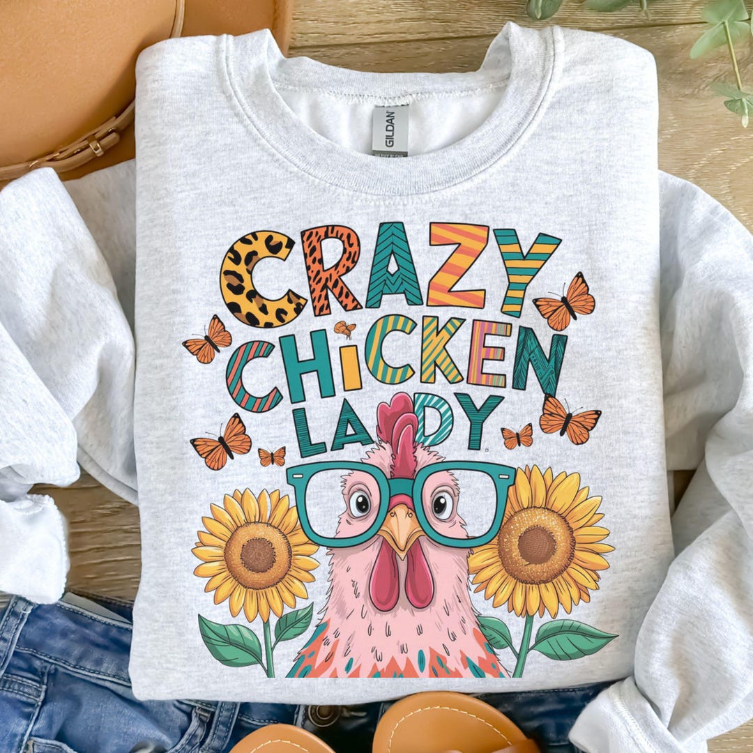 Crazy Chicken Lady Png, Crazy Chicken Lady, Farm Animals Png, Farm Life ...
